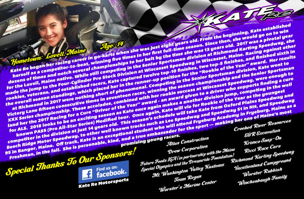 Kate Re Autograph Cards - Nitro Designs