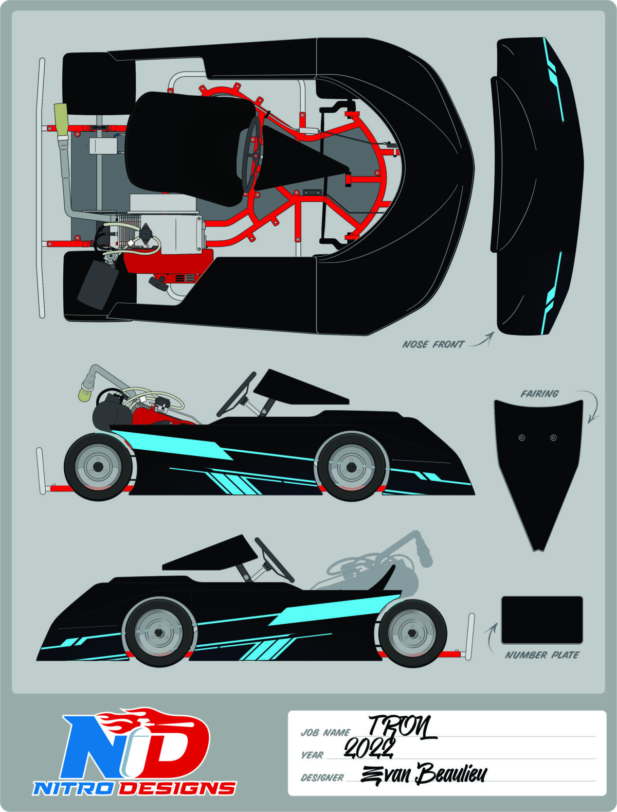 TRON - Kart Wrap - Nitro Designs