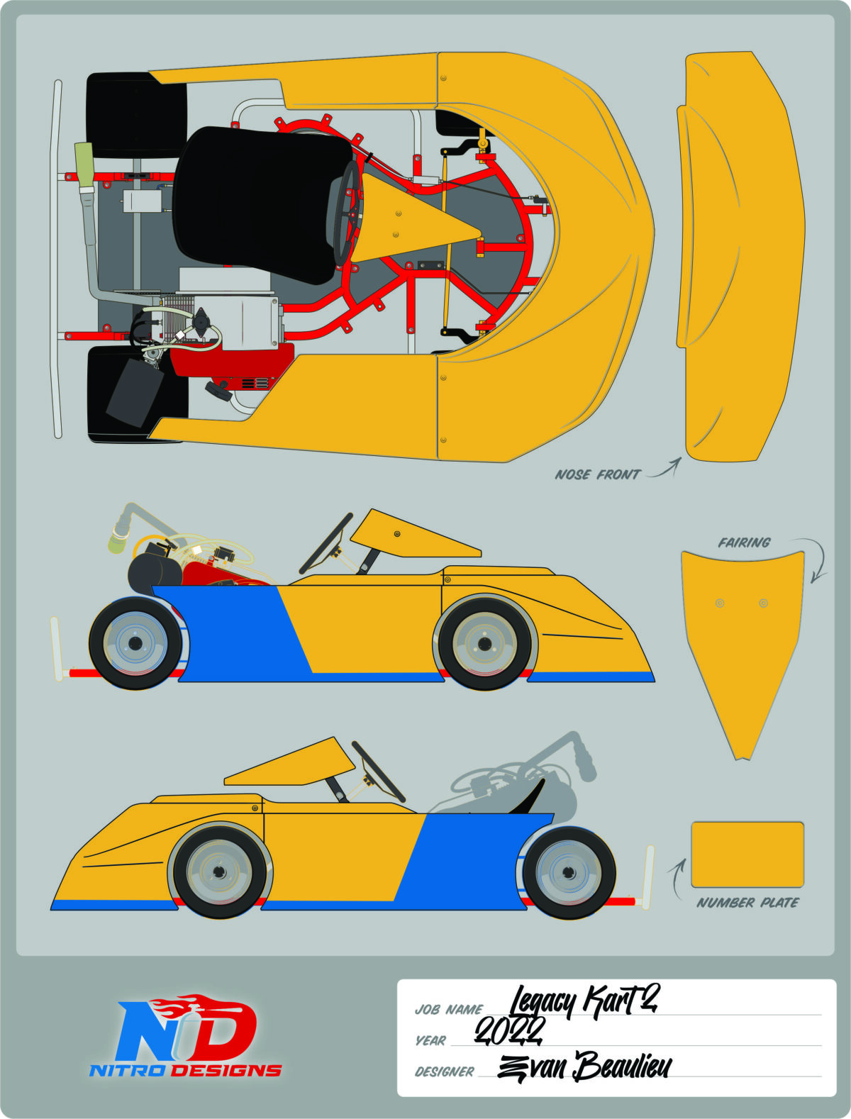 Legacy Kart 2 - Kart Wrap - Nitro Designs